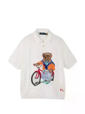 Polo Ralph Lauren Polo Bear Knitted Polo Shirt - White