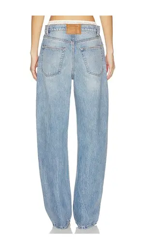 Alexander Wang Silk Prestyle Float Jeans With Horizontal Zips - Blue
