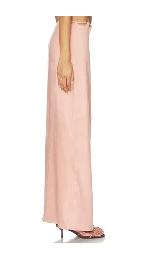 Azulu Cairo Linen Maxi Skirt - Rose