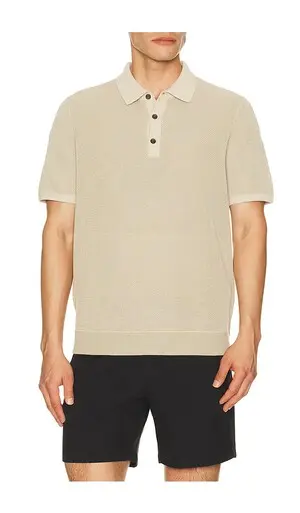 RHONE Mercer Knit Polo In . Also - Brown