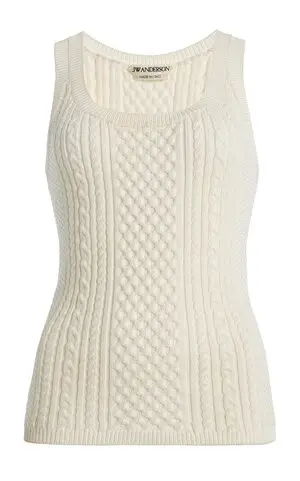 JW ANDERSON JW Anderson Cable Knit Scoop Neck Tank Top
