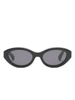 AMI Paris Oval Acetate Sunglasses - Black