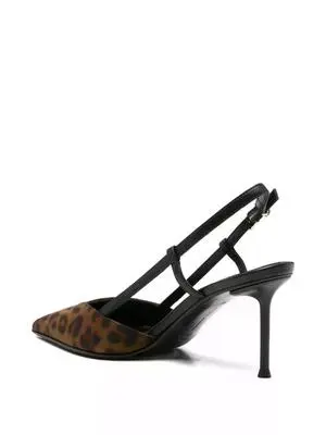 SERGIO LEVANTESI Giulia Leopard Print Slingback Pumps