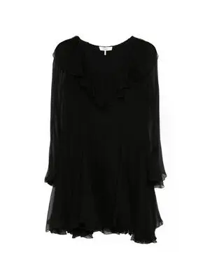 Chloé Ruffled Mini Dress - Black