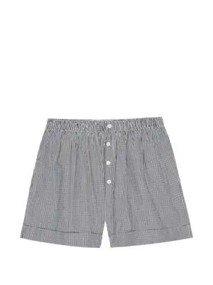 The Great. Button Gingham Shorts