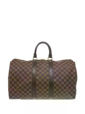 LOUIS VUITTON Damier Ebene Keepall Bandouliere 45 - Brown