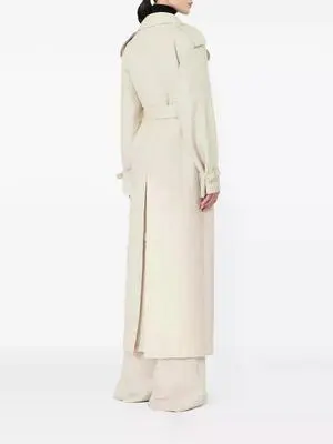 Max Mara Double-breasted Linen Trench Coat