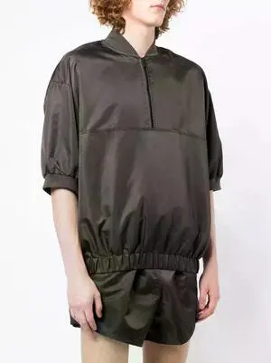 Fear Of God Half-zip Band-collar Sweatshirt - Grey