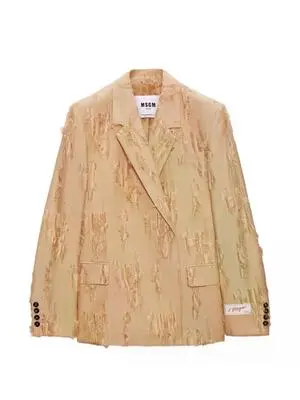 MSGM Raw-cut Double-breasted Blazer