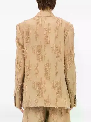 MSGM Raw-cut Double-breasted Blazer