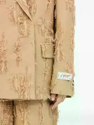 MSGM Raw-cut Double-breasted Blazer