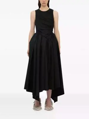 MSGM Draped Asymmetric Hem Dress
