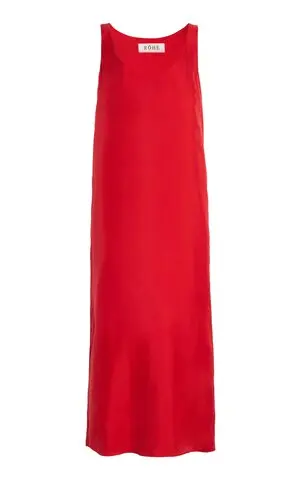 RÓHE Silk Maxi Dress - Red