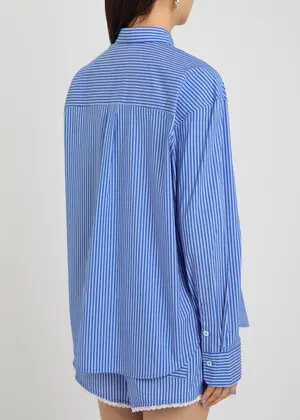 Good American Striped Cotton-blend Shirt