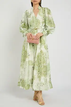 Aje Reflector Floral-print Woven Shirt Dress