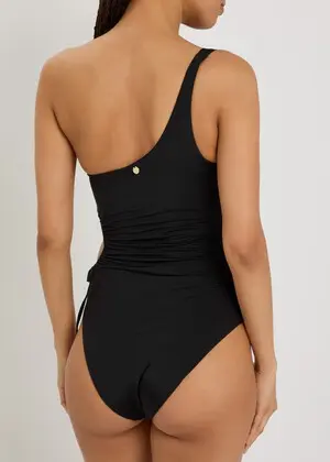 Max Mara One Shoulder Swimsuit - Black