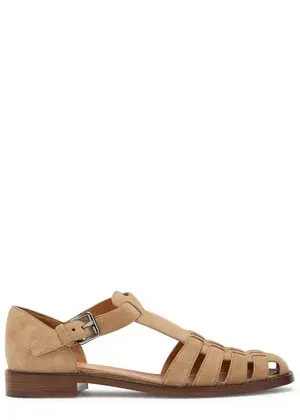 Church's Kelsey Woven Suede Sandals - Cream