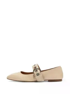 AeydĒ Ballet Flats With Buckle Strap And Eyelets