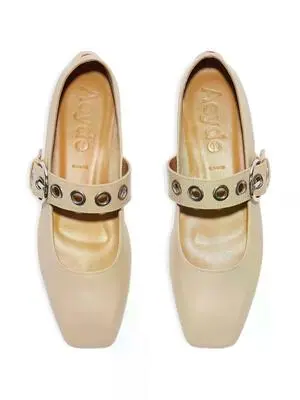 AeydĒ Ballet Flats With Buckle Strap And Eyelets