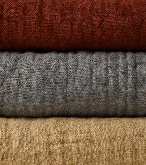 ONCE MILANO Linen Throw - Grey