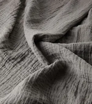 ONCE MILANO Linen Throw - Grey