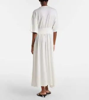 TOTEME Cotton And Silk Jersey Midi Dress