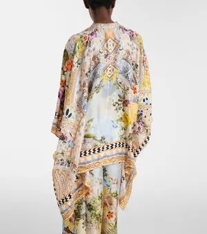Camilla Embellished Printed Silk Blouse - Multicoloured