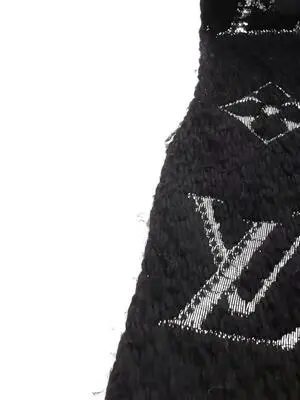 LOUIS VUITTON 2018 Logomania Jacquard Scarf - Black