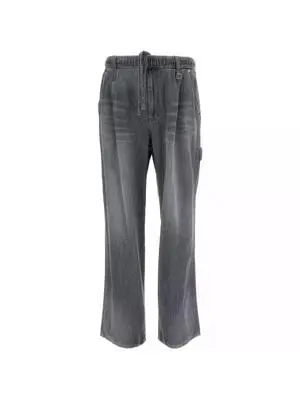 WOOYOUNGMI Wide Leg Elasticated Waist Jeans - Grey