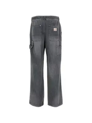 WOOYOUNGMI Wide Leg Elasticated Waist Jeans