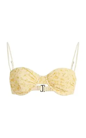 ELCE Magnolia Floral Bikini Bra - Yellow