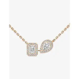 Messika My Twin 18ct Gold And Diamond Necklace - Pink