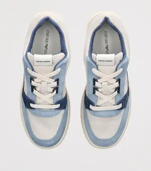 Giorgio Armani Emporio Armani Suede Panelled Sneakers