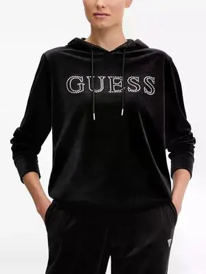 Guess GUESS USA Rhinestone Embellished Hoodie Black