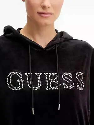 Guess Rhinestone Embellished Hoodie - Black