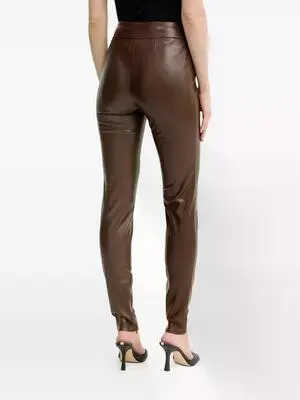 Guess Fitted High Waist Trousers - Brown