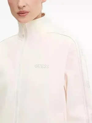 Guess Octavia Logo Zip-up Sweatshirt - Neutrals
