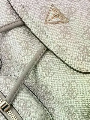Guess Manhattan Monogram Flap Backpack - Neutrals