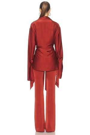 Atlein Oversize Knot Shirt - Brique