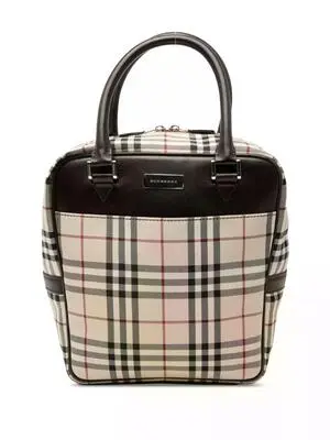 Burberry House Check Canvas Handbag - Neutrals