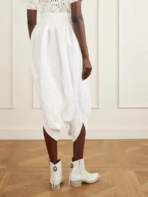 Comme Des Garçons Pleated Jacquard-knit Wide-leg Pants