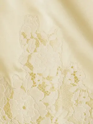 DÔEN Iona Lace-trimmed Silk-satin Shorts