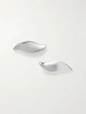 Khaite Leaf Clip-on Earrings - Silver