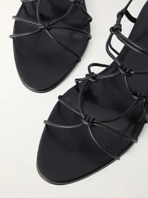 Le Monde Beryl Grace Leather Sandals - Black