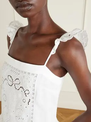 SELF-PORTRAIT Asymmetrical Embroidered Midi Dress