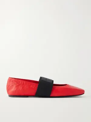 Givenchy Sliced Square' Leather Ballerina Flats