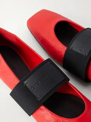 Givenchy Sliced Square' Leather Ballerina Flats