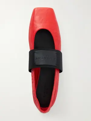 Givenchy Sliced Square' Leather Ballerina Flats