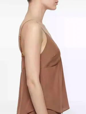 Kiki De Montparnasse La Plage Cami Silk V-neck Camisole