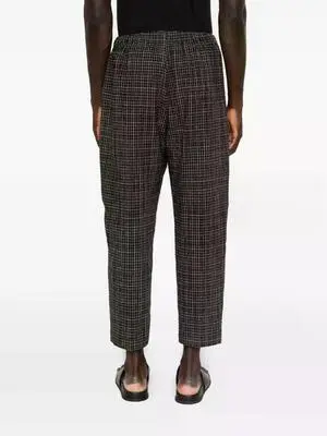 INDIVIDUAL SENTIMENTS Plaid Drawstring Trousers